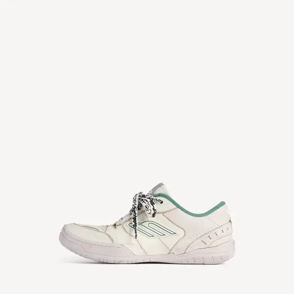 Balenciaga Hamptons Medium Distressed Sneakers - Beige/green