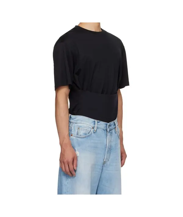 MUGLER Ribbed Round-neck T-shirt