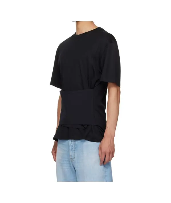 MUGLER Ribbed Round-neck T-shirt