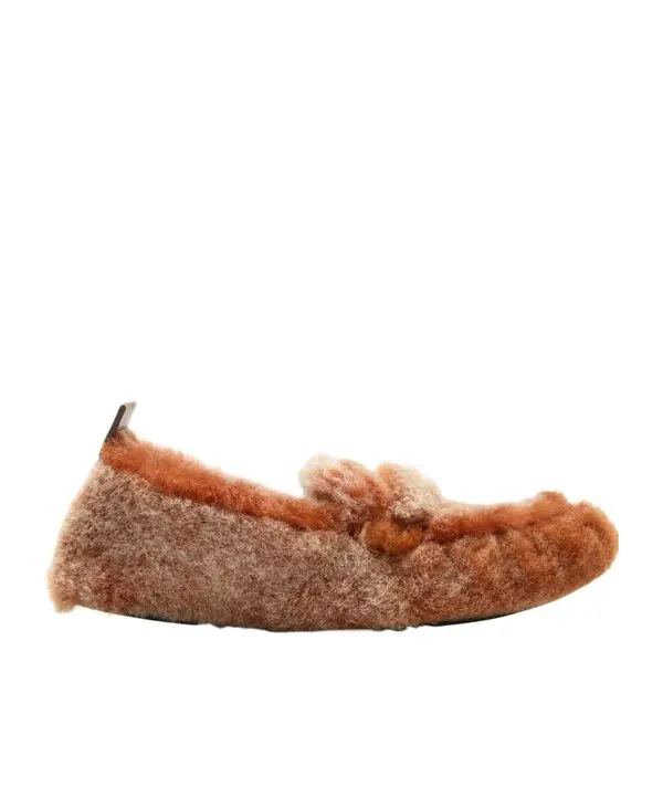 Acne Studios Shearling Loafers - Brown