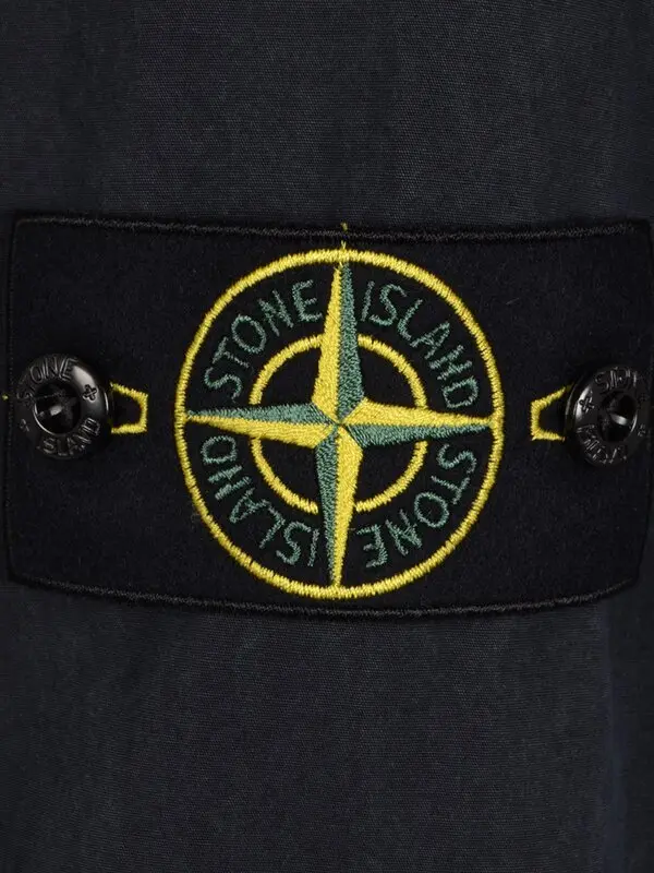Stone Island Logo Patch Pocket Detail Shirt - Blue