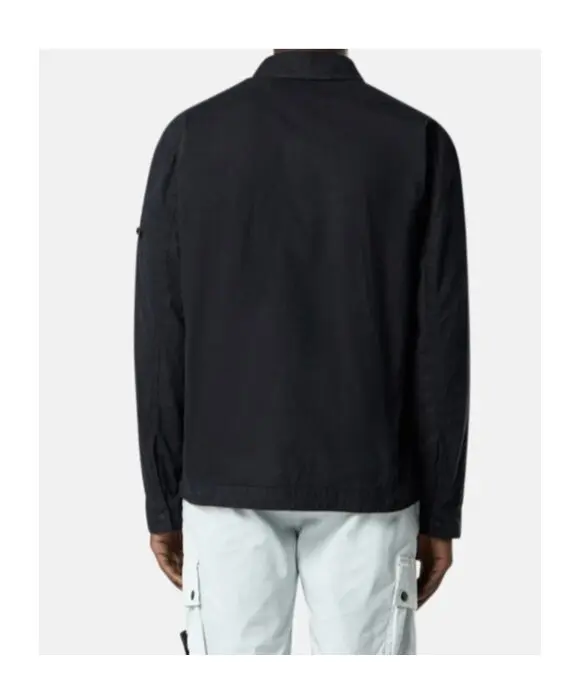 Stone Island Logo Patch Pocket Detail Shirt - Blue