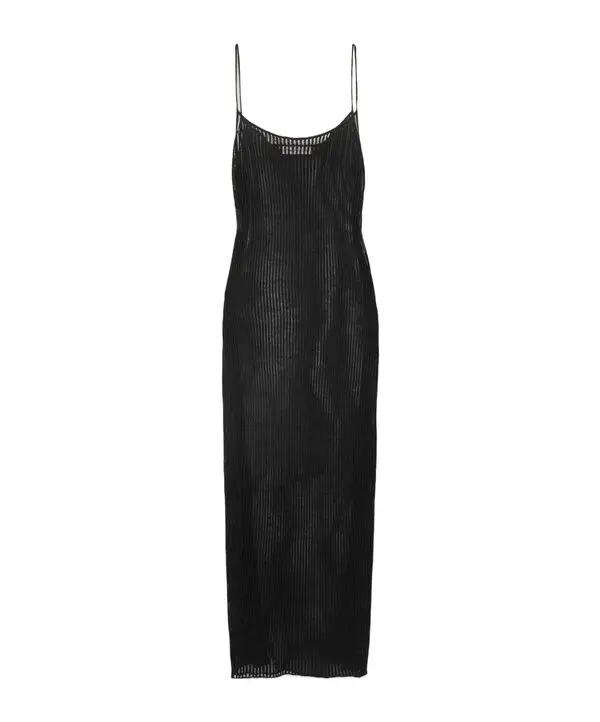 THE FRANKIE SHOP Sienna Sheer Ribbed Linen Dress