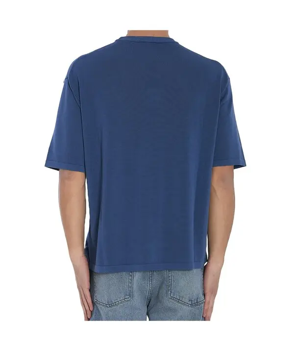 ROBERTO COLLINA Ribbed Crewneck Short Sleeve Knitwear