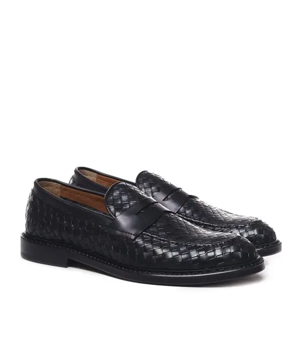DOUCAL'S Woven Penny Loafers