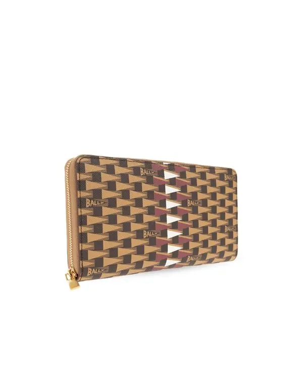 Bally Monogrammed Zipped Wallet