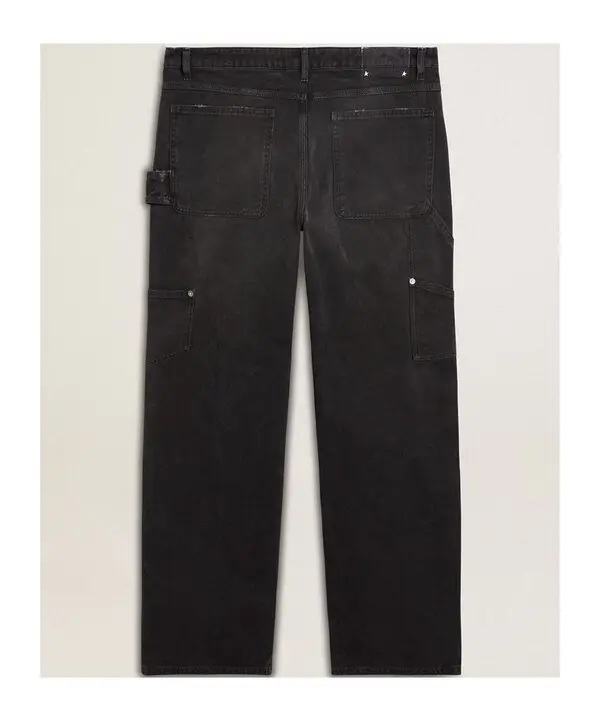 GOLDEN GOOSE Straight Leg Distressed Pants