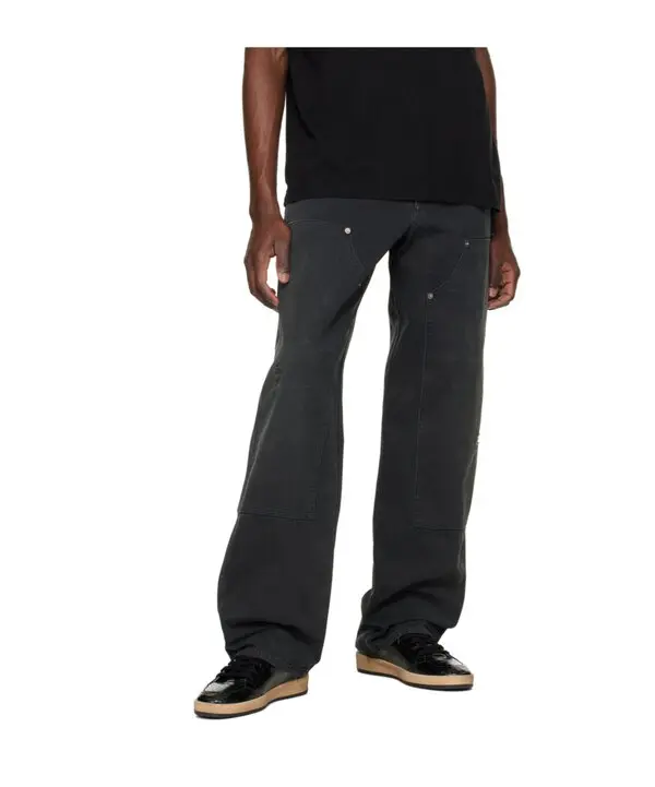 GOLDEN GOOSE Straight Leg Distressed Pants