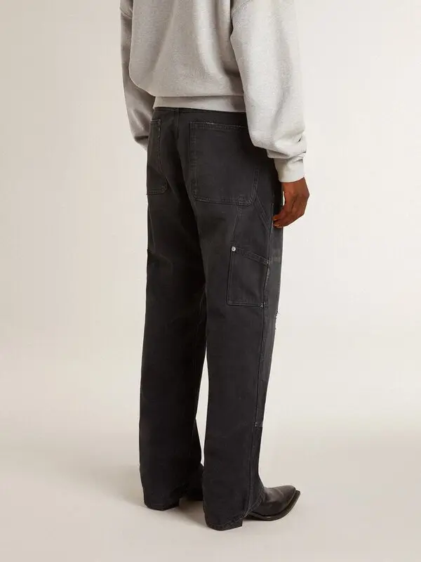 GOLDEN GOOSE Straight Leg Distressed Pants