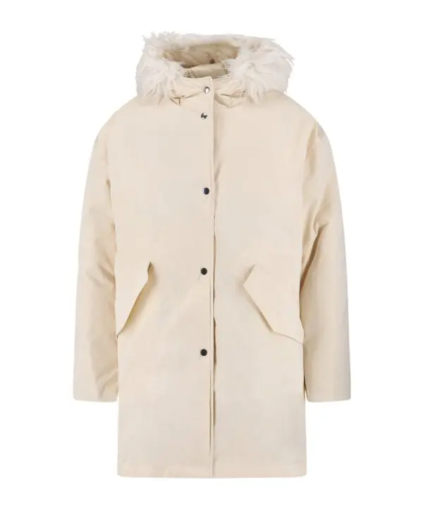 JIL SANDER Hooded Jacket With Faux Fur Trim - No
