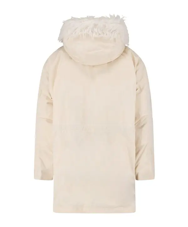 JIL SANDER Hooded Jacket With Faux Fur Trim