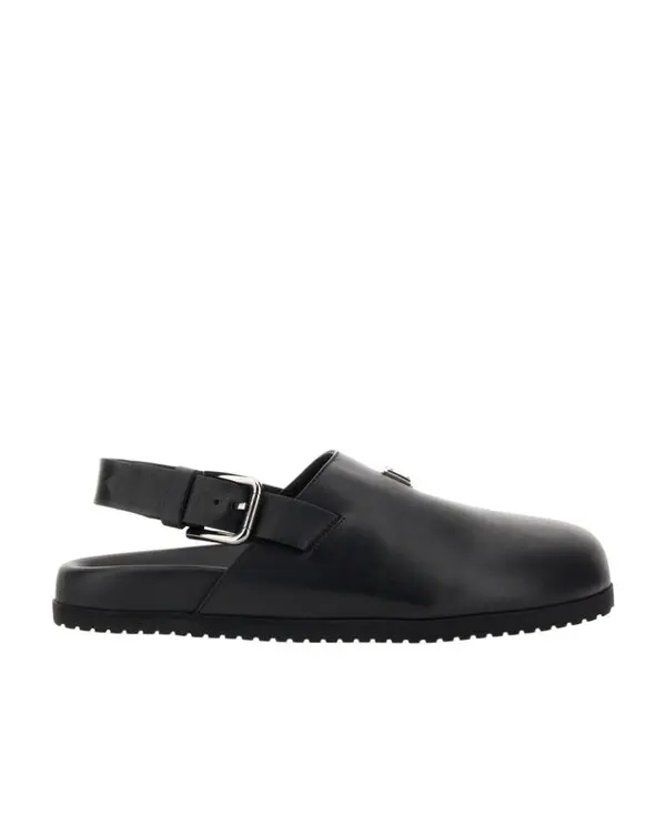 Dolce & Gabbana Logo Plaque Buckled Mules