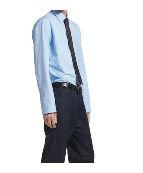 Balenciaga Collared Long-sleeve Shirt - Blue