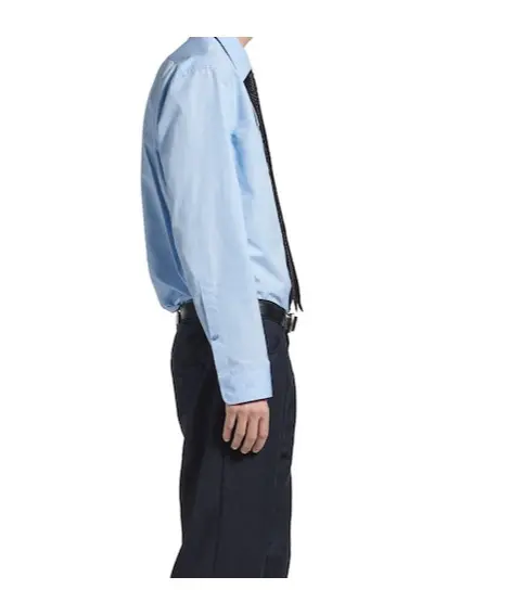 Balenciaga Collared Long-sleeve Shirt - Blue