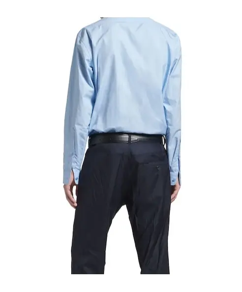 Balenciaga Collared Long-sleeve Shirt - Blue