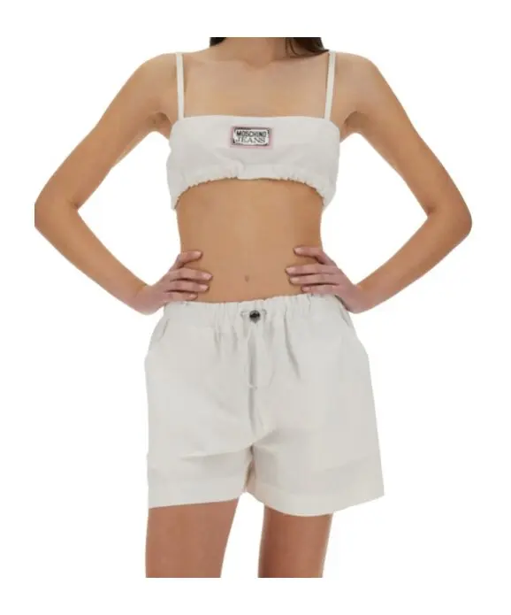 Moschino Spaghetti Strap Crop Top