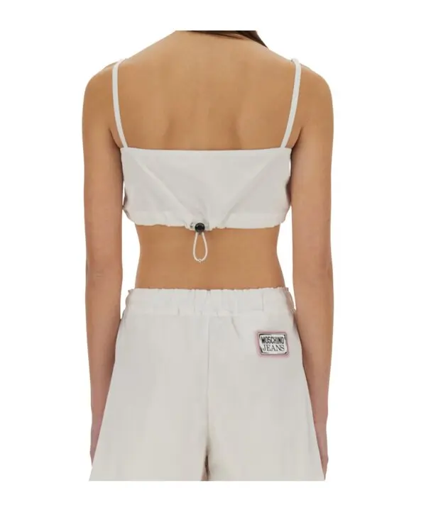 Moschino Spaghetti Strap Crop Top