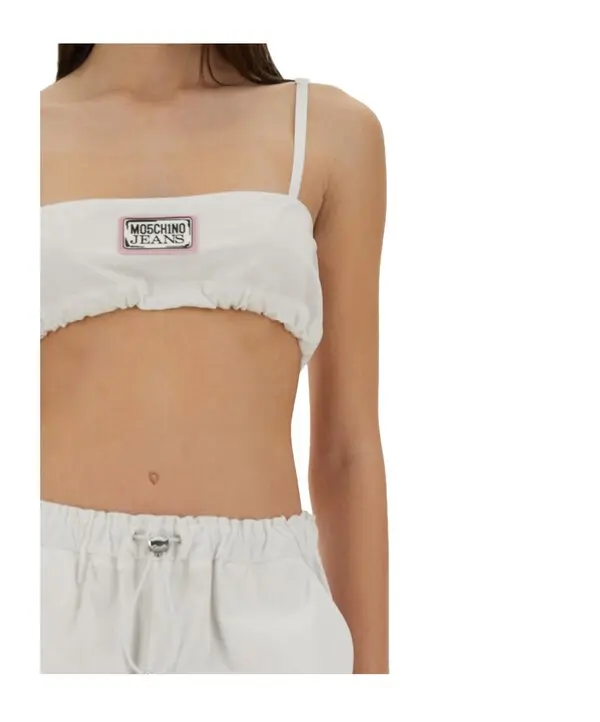 Moschino Spaghetti Strap Crop Top