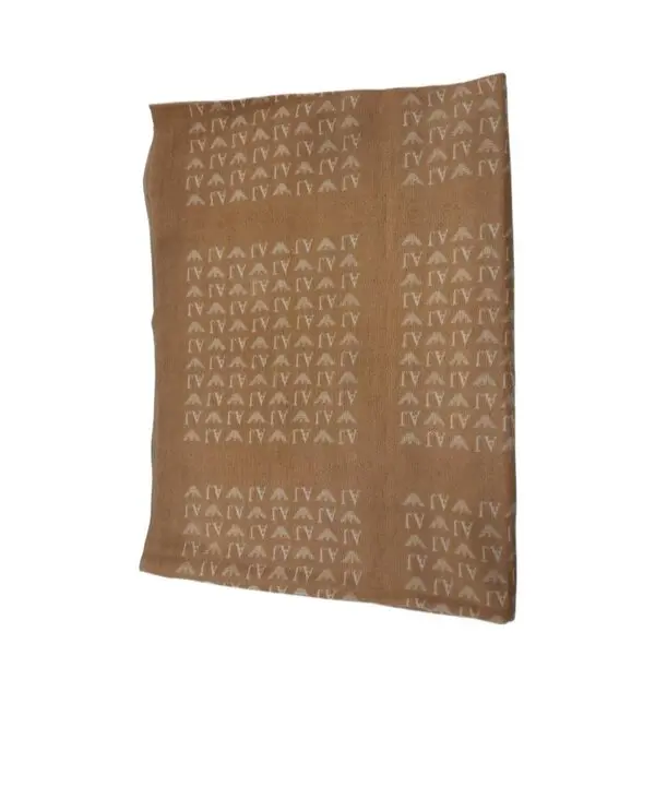 Emporio Armani Logo Scarf - Brown