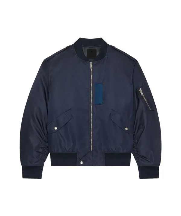 Givenchy Medallion Embroidered Bomber Jacket - Navy