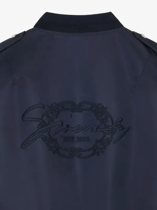 Givenchy Medallion Embroidered Bomber Jacket - Navy