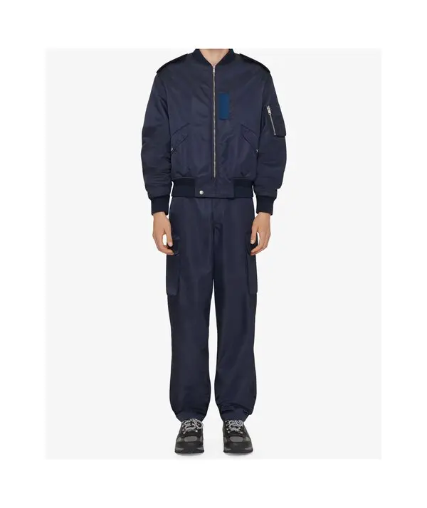 Givenchy Medallion Embroidered Bomber Jacket - Navy