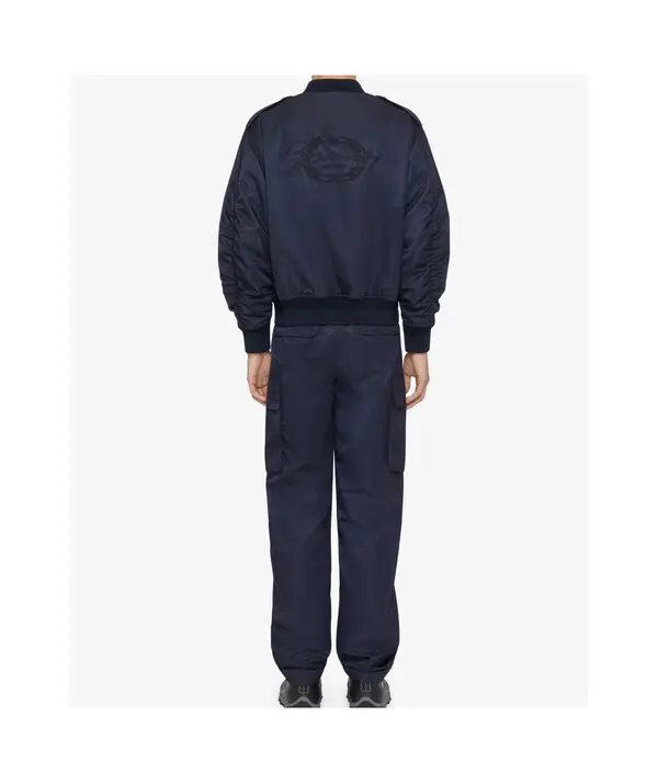 Givenchy Medallion Embroidered Bomber Jacket - Navy