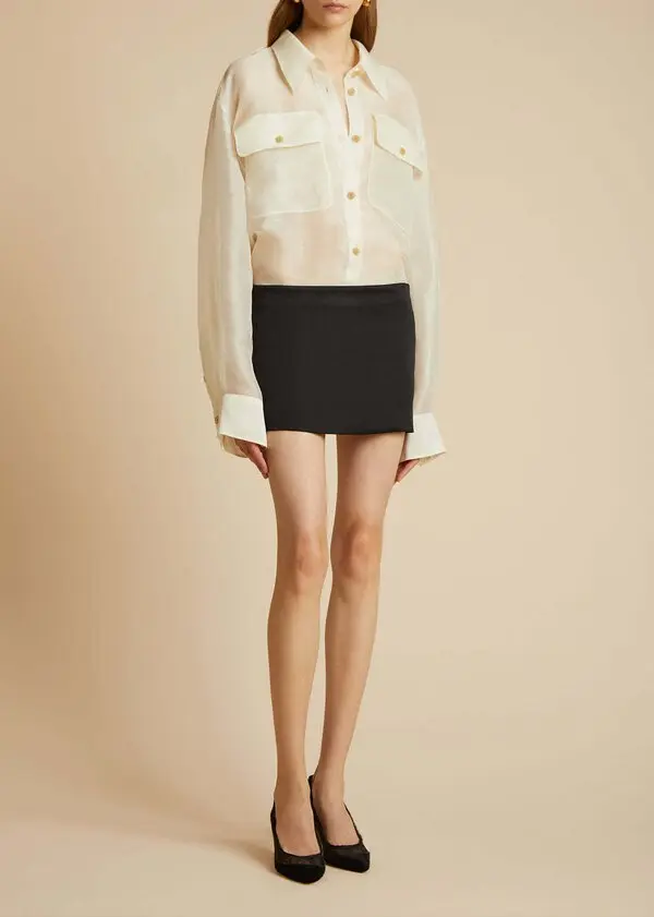 Khaite Jett Low-rise Mini Skirt - Black