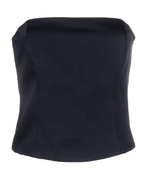 Brunello Cucinelli Strapless Silk-blend Top - Black