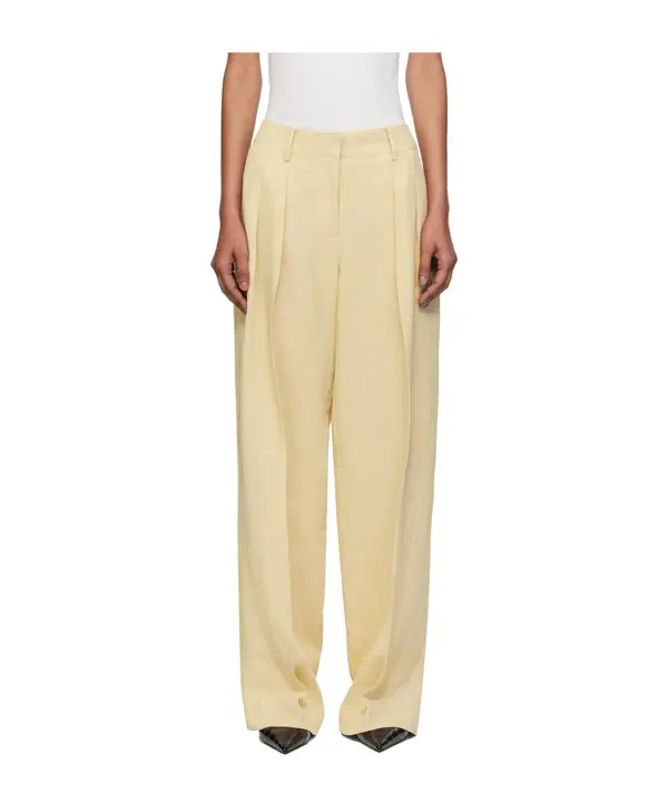 THE FRANKIE SHOP Pleated Wide Leg Trousers