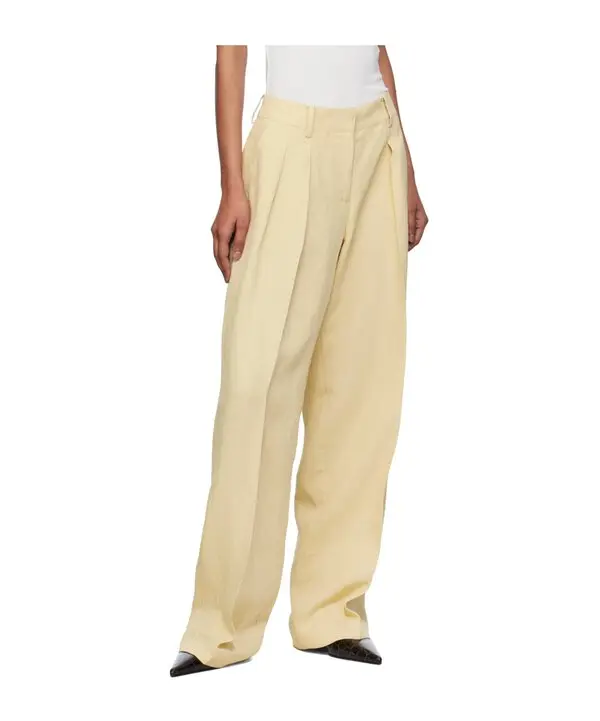 THE FRANKIE SHOP Pleated Wide Leg Trousers
