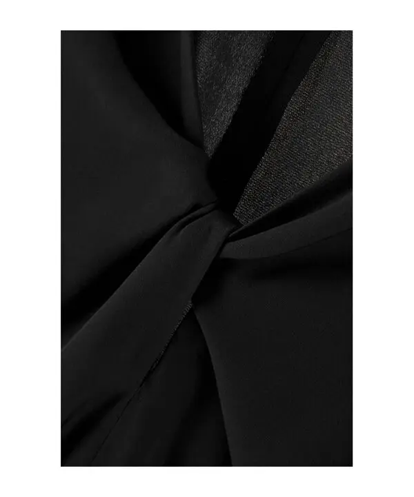 Hugo Boss V-neck Blouse With Pleated Front - Black