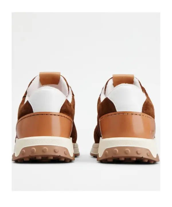 TOD'S Panelled Lace-up Sneakers - Brown