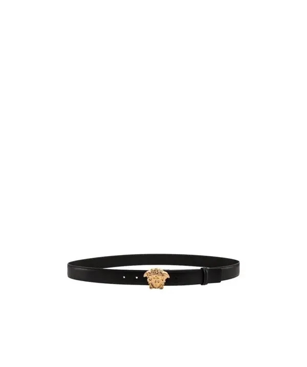 Versace La Medusa Greca Buckle Belt - Black