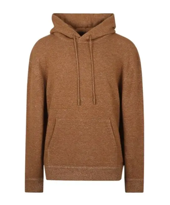 Zegna Drawstring Hood Ribbed Knit Hoodie - No