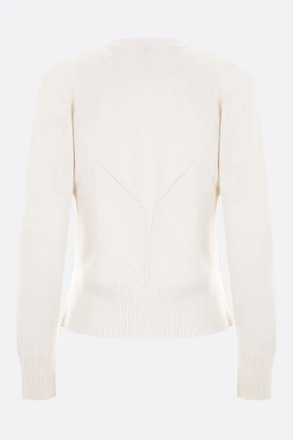 Alexander McQueen Chevron Corset Crewneck Jumper - White