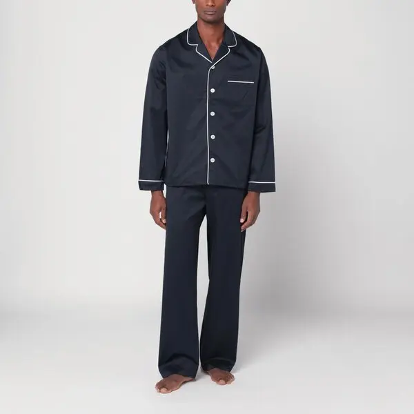 TEKLA Piped Pyjama - Black
