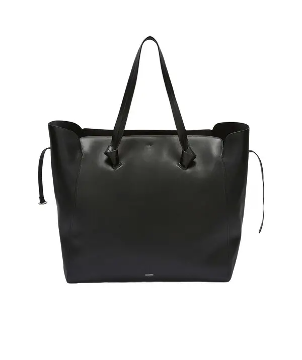 JIL SANDER Medium Knot Tote Bag - Black