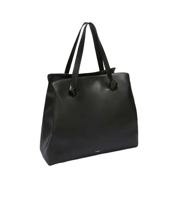 JIL SANDER Medium Knot Tote Bag - Black