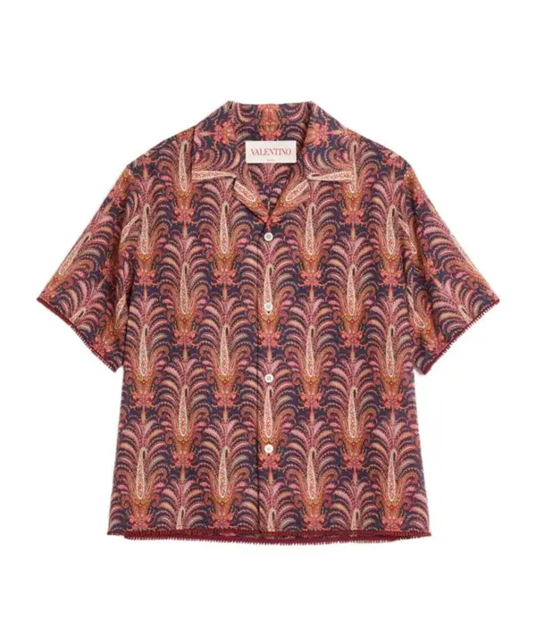 Valentino Garavani All-over Patterned Button-up Shirt - Brown