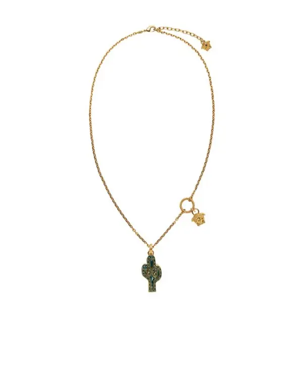 Versace Medusa Charm Chain Necklace - Yellow