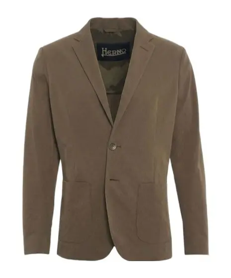 Herno Single-breasted Seersucker Blazer - Brown
