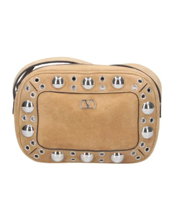 Valentino Garavani Nellecote Vlogo Signature Zip-up Crossbody Bag - Beige