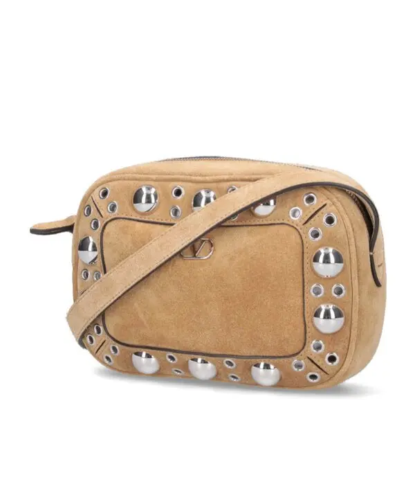 Valentino Garavani Nellecote Vlogo Signature Zip-up Crossbody Bag - Beige
