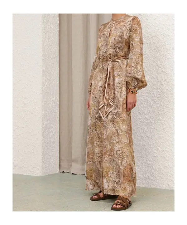 Zimmermann Rebellion Silk Maxi Dress - Nude