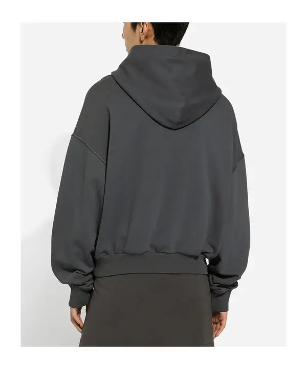 Dolce & Gabbana Cropped Logo Hoodie - Black
