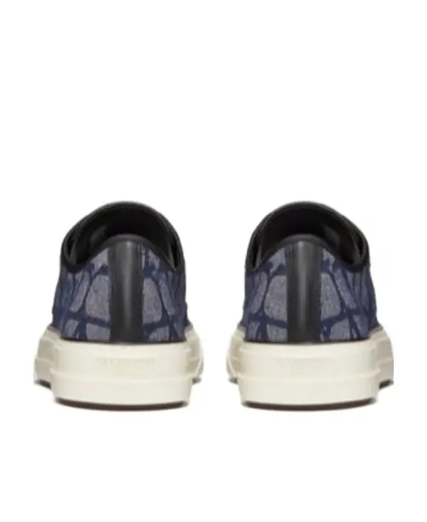 Valentino Garavani Toile Iconographe Lace-up Sneakers - White