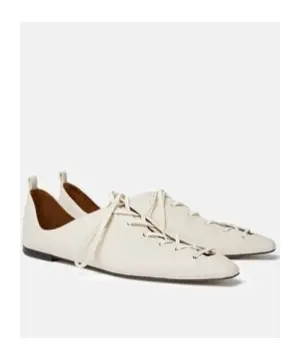 Stella McCartney Terra Pointed Lace-up Flats