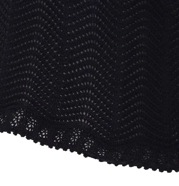 TWINSET Openwork Knit Ruffled Top
