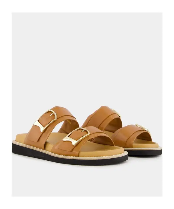 Santoni Double-buckle Flat Sandals